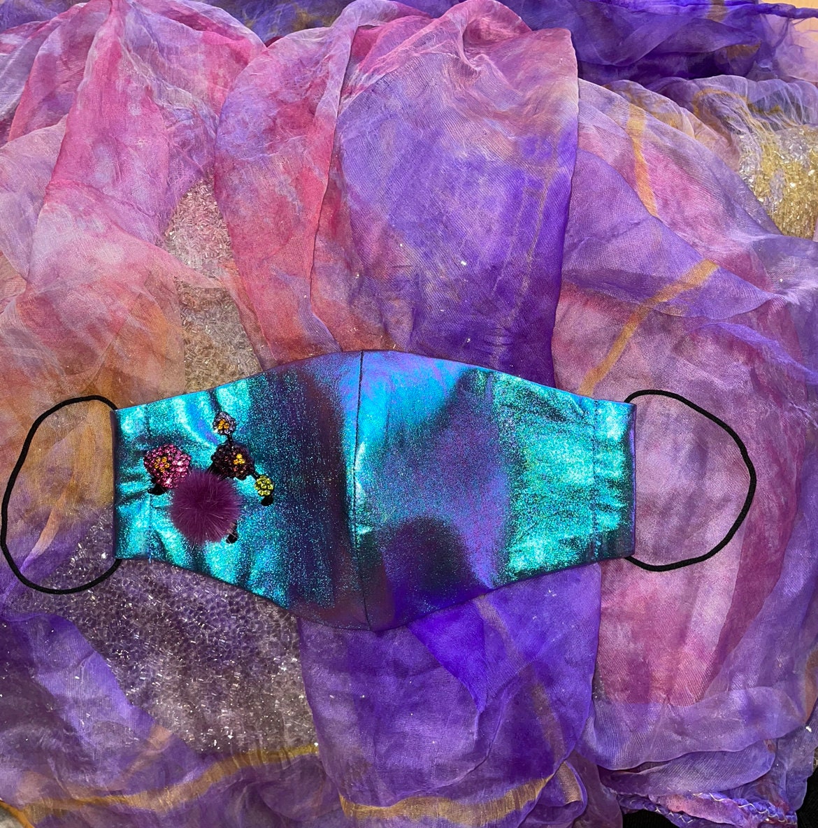 Iridescent Poodle Mask - Etsy