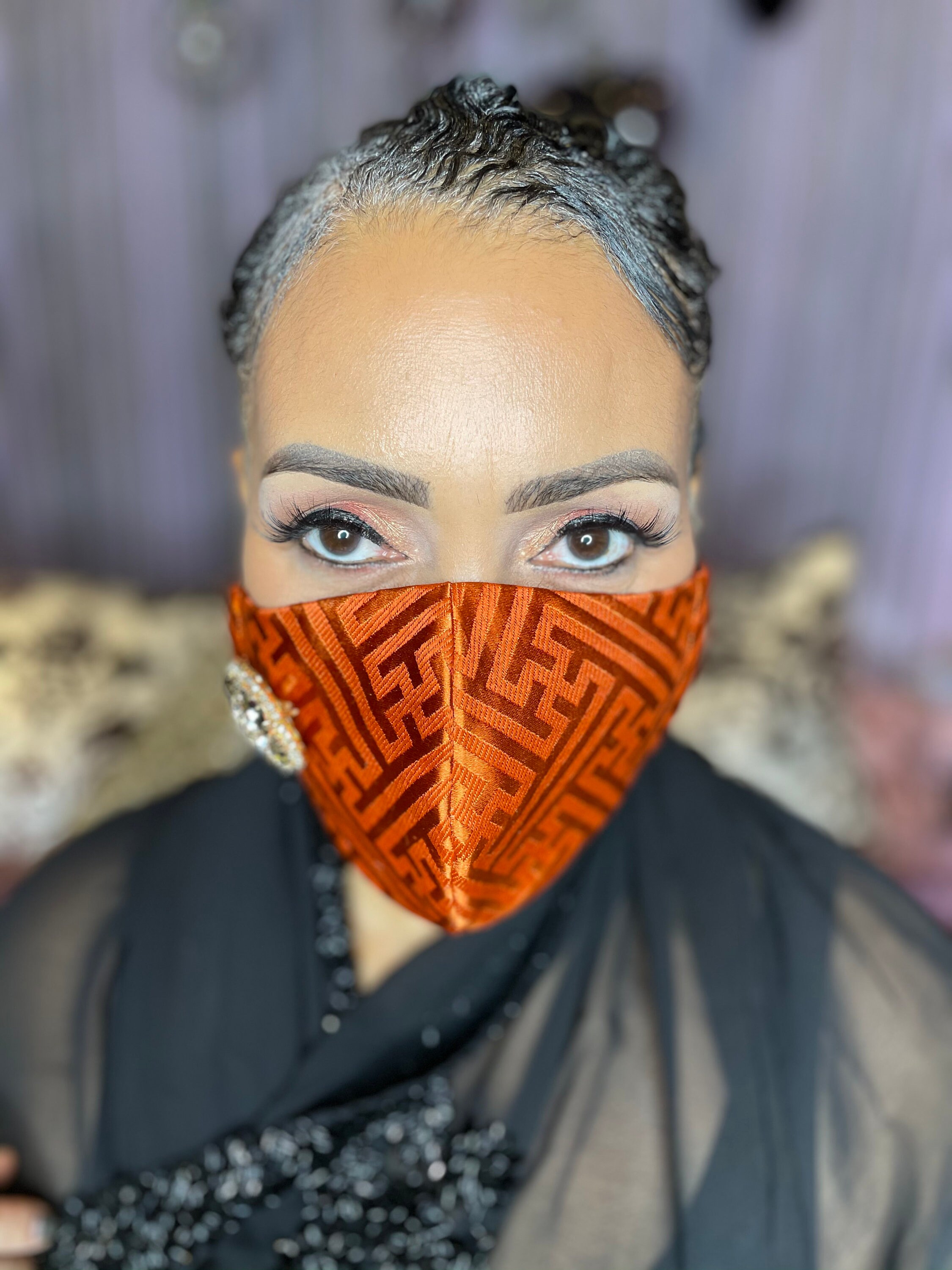 Rust Cultural Print With Rose Gold Jewel - Etsy