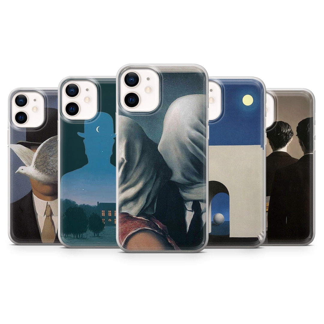 Rene Magritte Phone Case Surrealism Cover for iPhone 16, 15, 14, 13, 12 ...