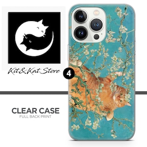 Ginger Cat in Modern Art Parody Phone Case for iPhone 17, 16, 15, 14 ...