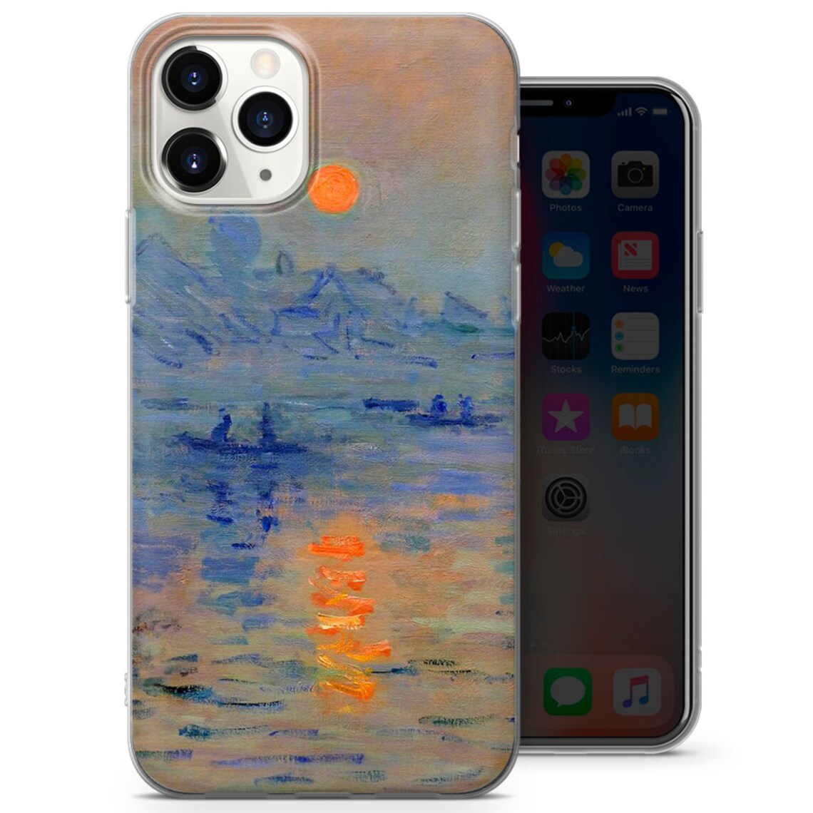 Art Sunset Phone Case Fine Art Paint Cover for iPhone 17, 16, 15, 14 ...