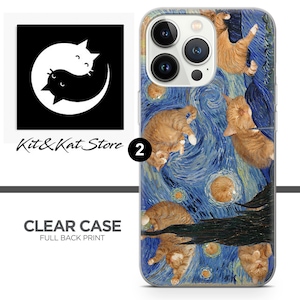 Ginger Cat in Modern Art Parody Phone Case for iPhone 17, 16, 15, 14 ...