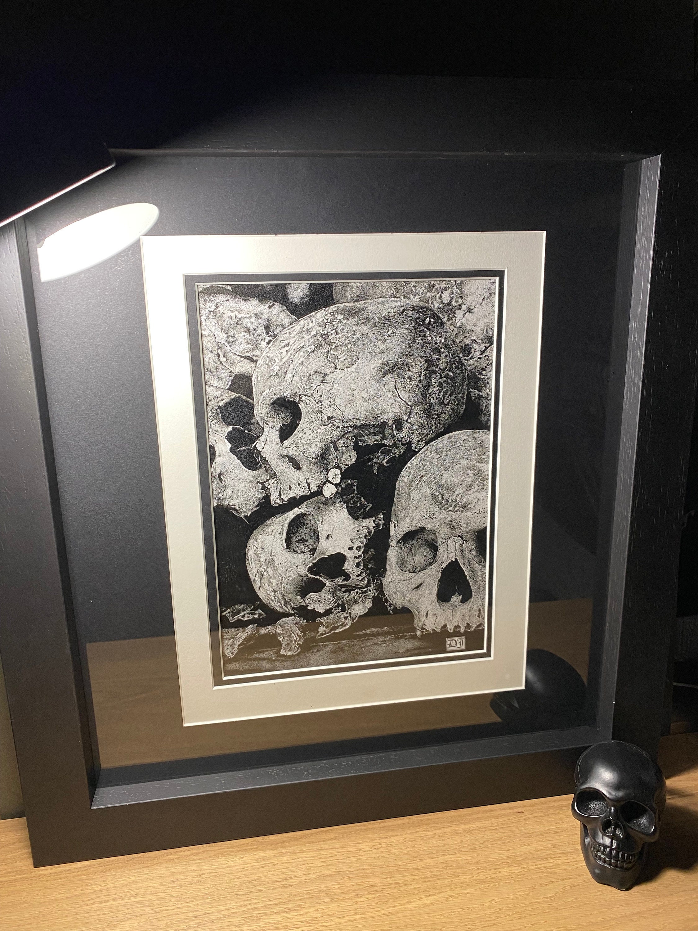 Pile of Human Skulls Fine Art Pointillism Drawing A4 Print - Etsy