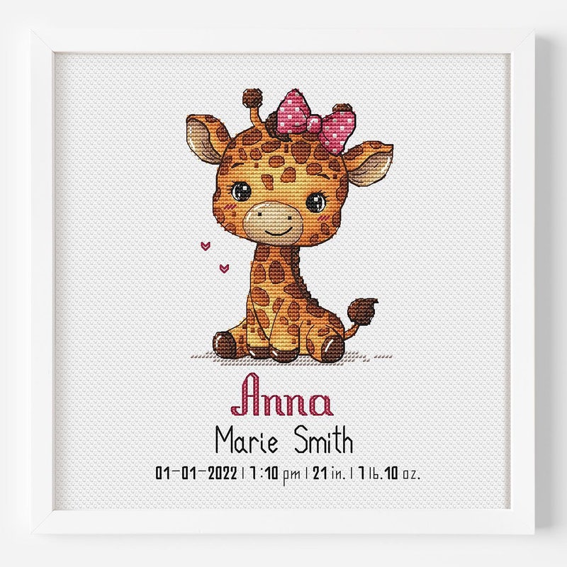 Cross Stitch Baby Print - Etsy