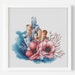 Coral Cross Stitch Pattern PDF, Nautical Flower Cross Stitch, Floral ...