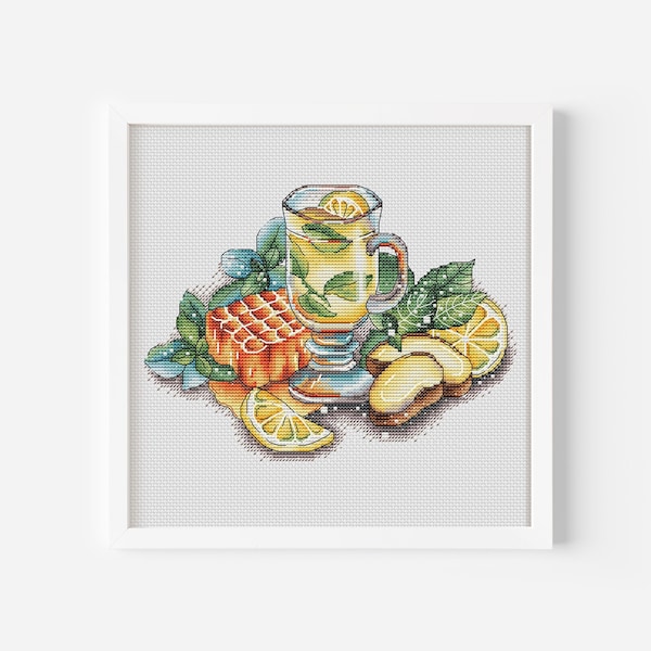 Tea Cross Stitch - Etsy