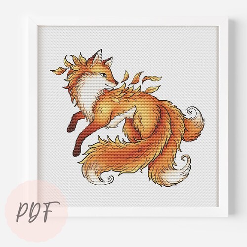 Fox Cross Stitch Pattern PDF Animal Counted Cross Stitch - Etsy