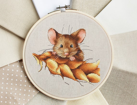 Mouse Cross Stitch Pattern PDF Mice Cross Stitch Corn Cross | Etsy ...