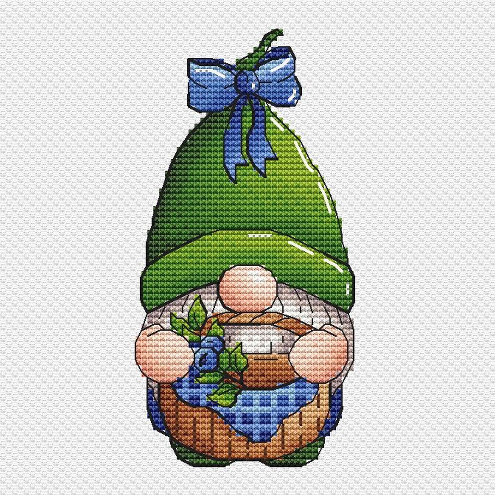 Gnome Cross Stitch Dwarf Hand Embroidery Design Fairy - Etsy