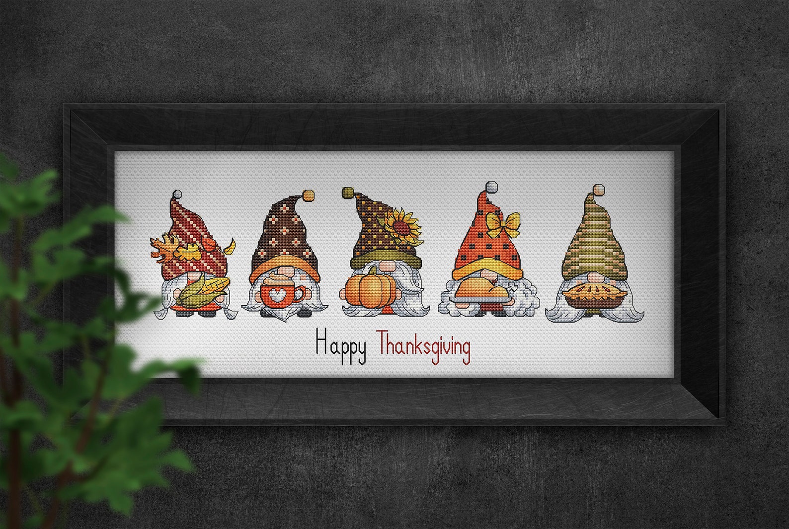 Five Autumn Gnomes Cross Stitch Pattern Fall Gnomes Autumn - Etsy