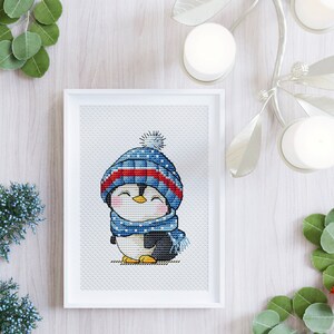 Baby Penguin Cross Stitch Pattern PDF, Bird Cross Stitch, Small Cross ...