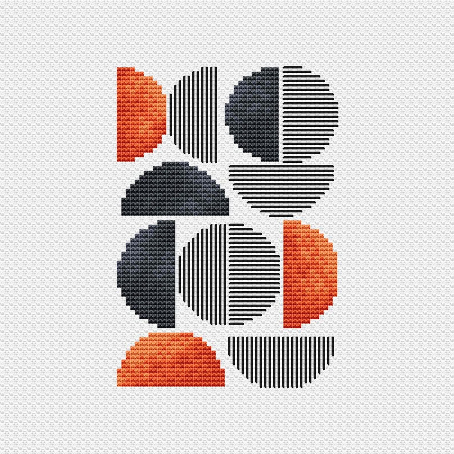 Abstract Cross Stitch, Boho Cross Stitch Pattern PDF, Geometric Cross ...