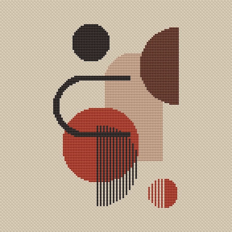 Set of 3 Modern Cross Stitch Pattern,geometric Cross Stitch Pattern ...