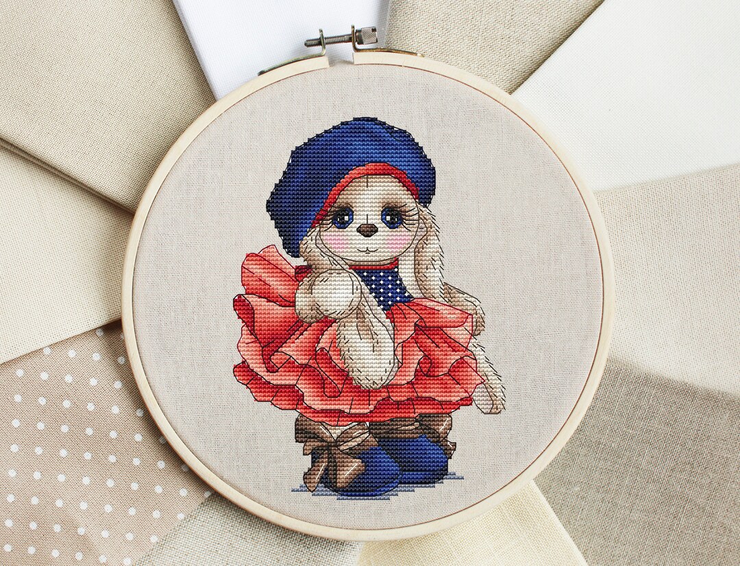 Bunny Cross Stitch Pattern PDF Instant Download Rabbit Cross - Etsy