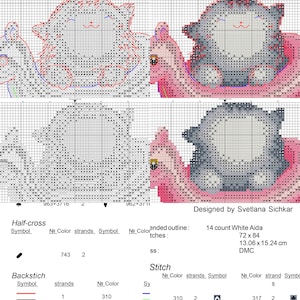 Cat Cross Stitch Pattern PDF Instant Download Animal Cross Stitch ...