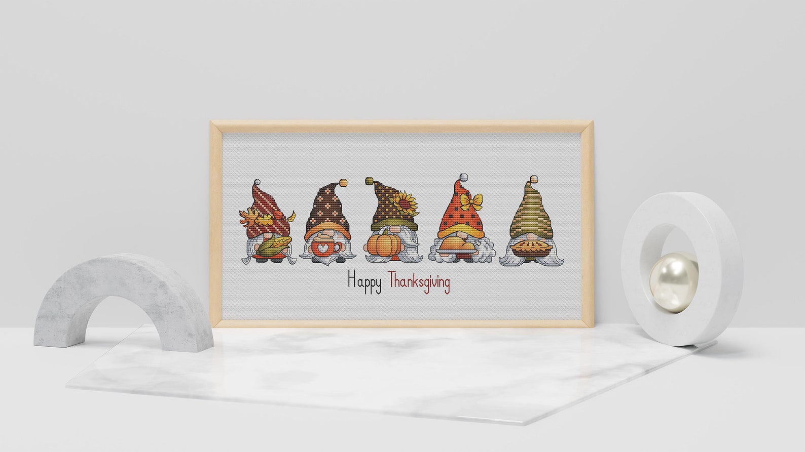 Five Autumn Gnomes Cross Stitch Pattern Fall Gnomes Autumn - Etsy