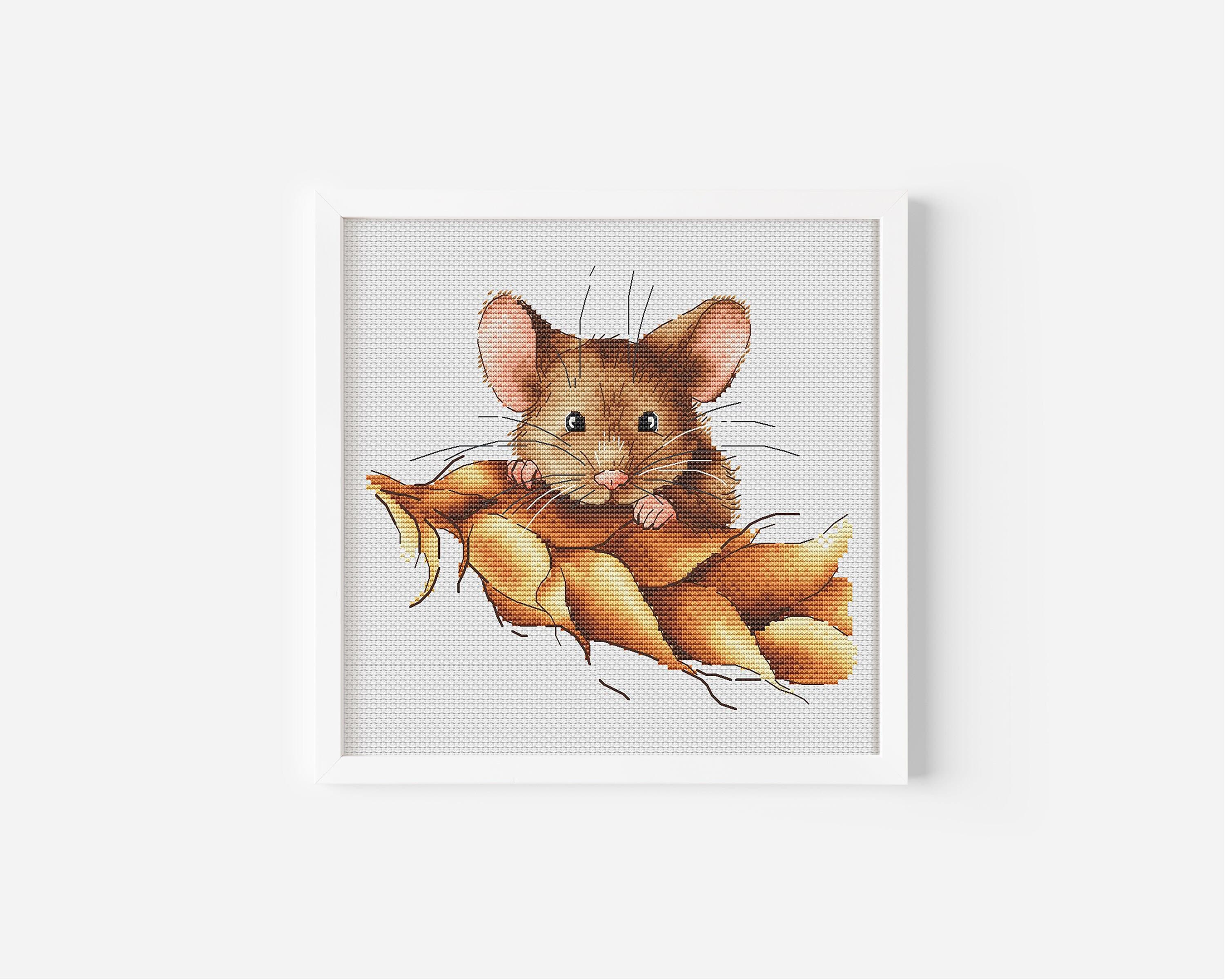 Mouse Cross Stitch Pattern PDF, Mice Cross Stitch, Corn Cross Stitch ...