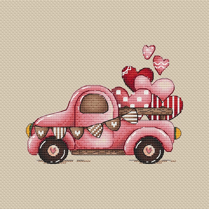 Car Cross Stitch Pattern PDF Instant Download Love Counted - Etsy Canada