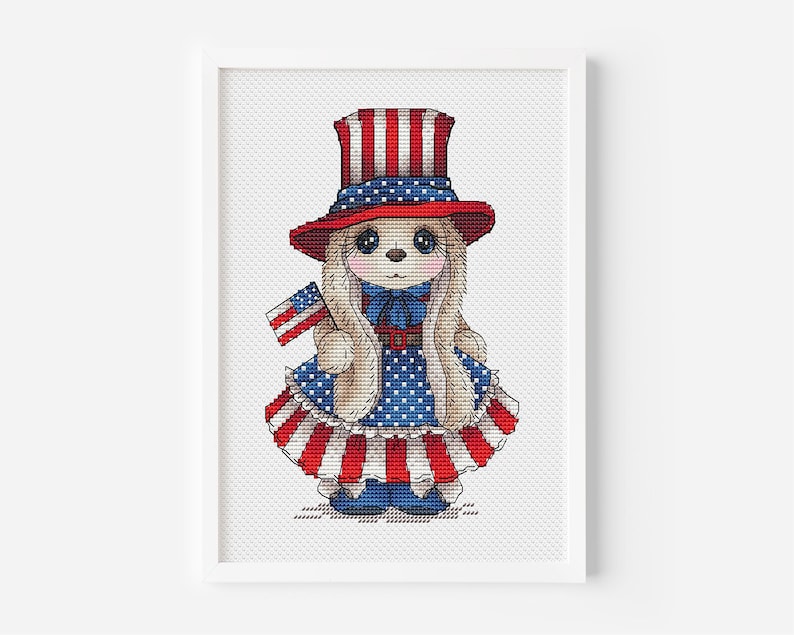 Independence Day Cross Stitch Pattern American Patriotic - Etsy