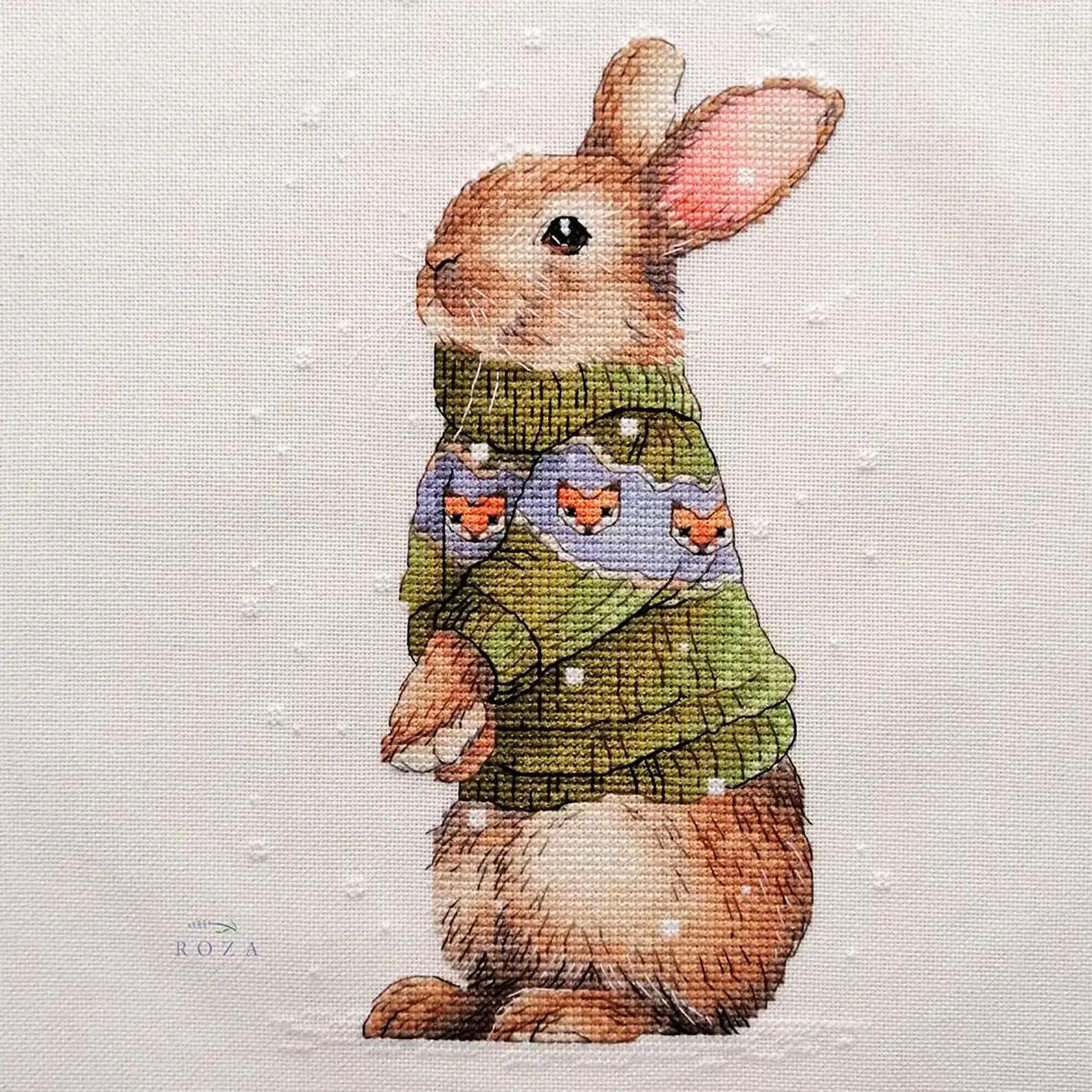 Rabbit Cross Stitch Pattern PDF Instant Download Animal - Etsy