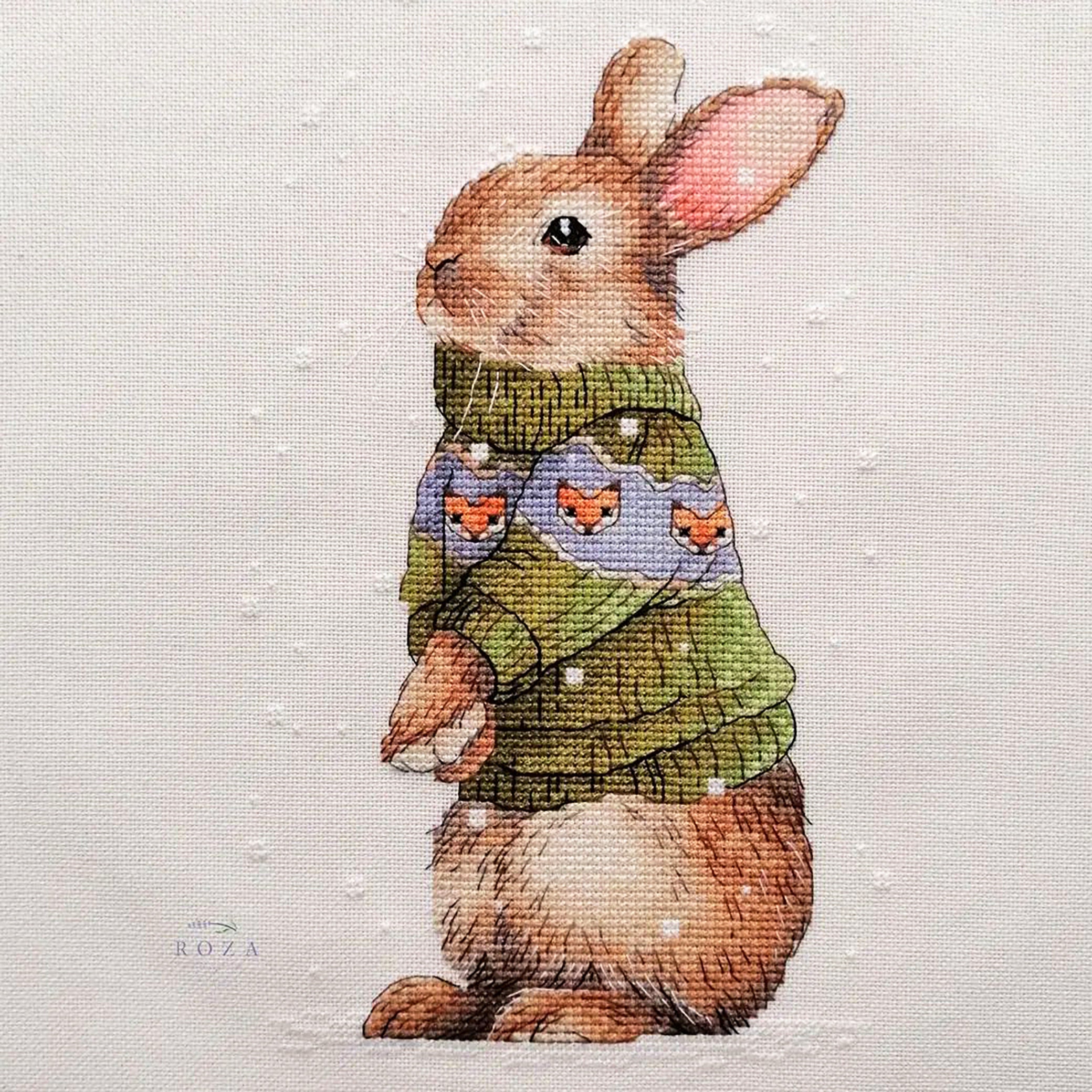 Rabbit Cross Stitch Pattern PDF Instant Download Animal - Etsy