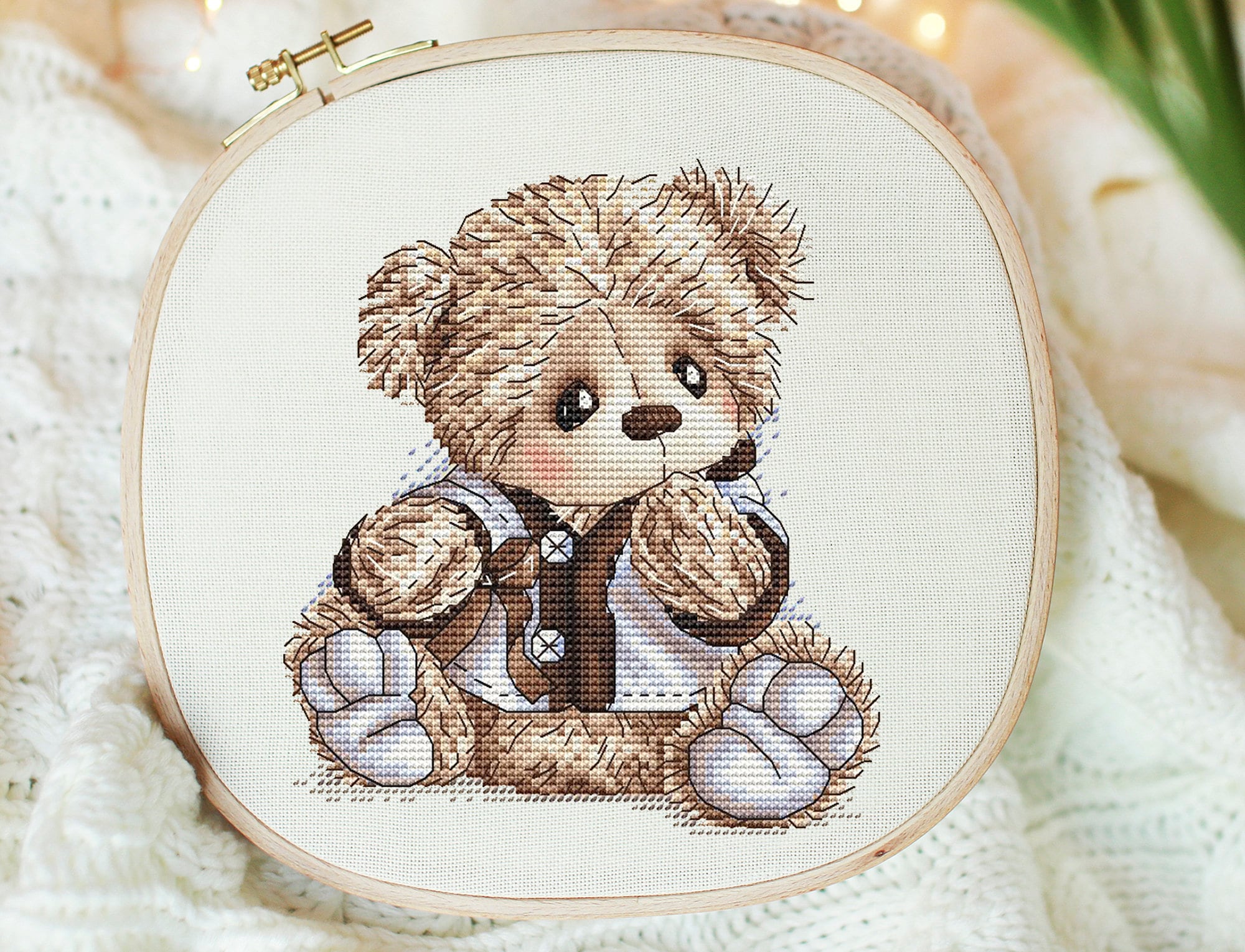 Craft Supplies & Tools Patterns Bear Cross Stitch Pattern PDF Animal ...