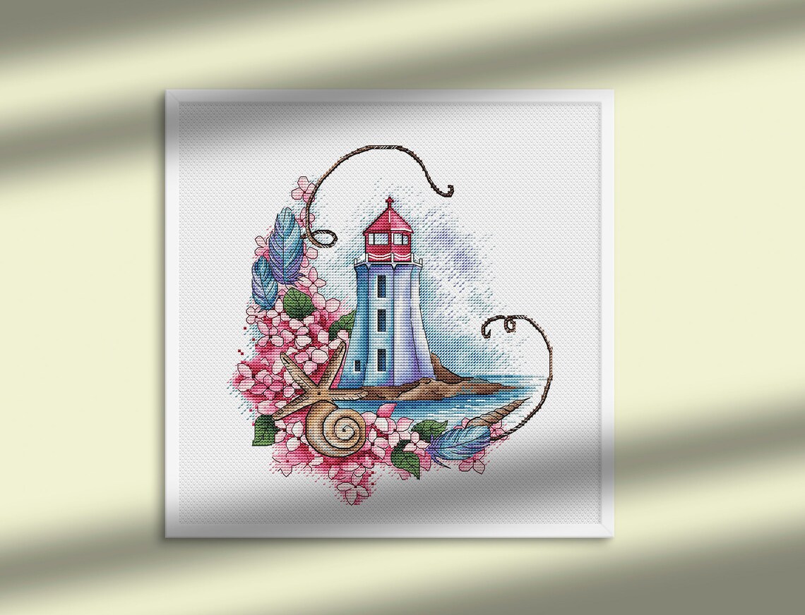 Lighthouse Cross Stitch Pattern PDF Instant Download Travel | Etsy