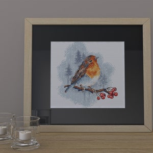 Bird Cross Stitch Pattern PDF, Robin on Rowan Counted Cross Stitch ...