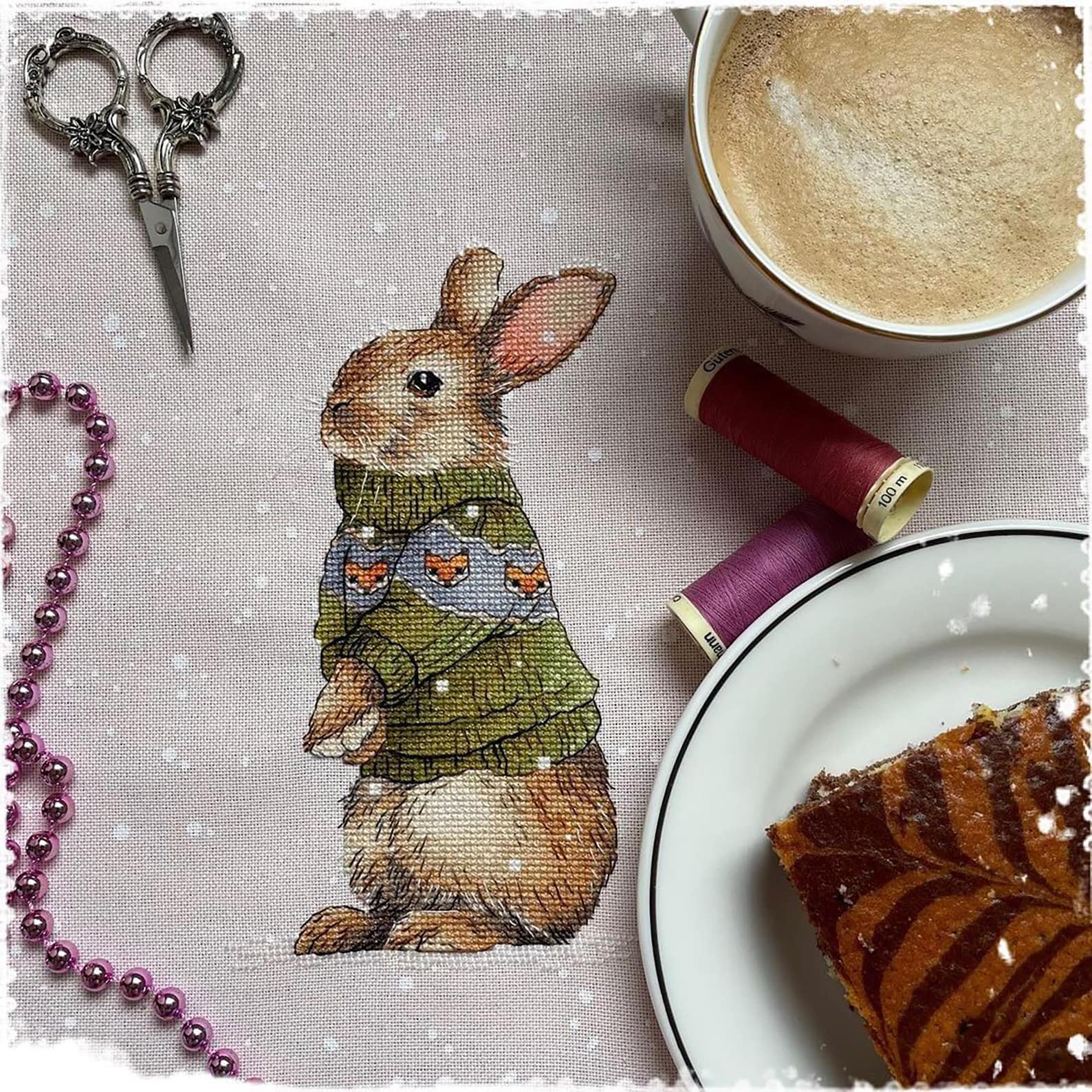 Rabbit Cross Stitch Pattern PDF Instant Download Animal - Etsy