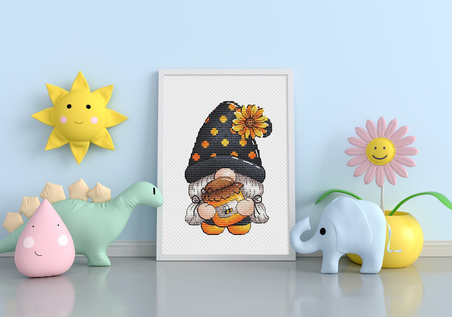 Gnome Cross Stitch Dwarf Hand Embroidery Design Fairy - Etsy
