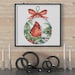 Red Cardinal Ornament Cross Stitch Pattern PDF, Handmade Festive ...