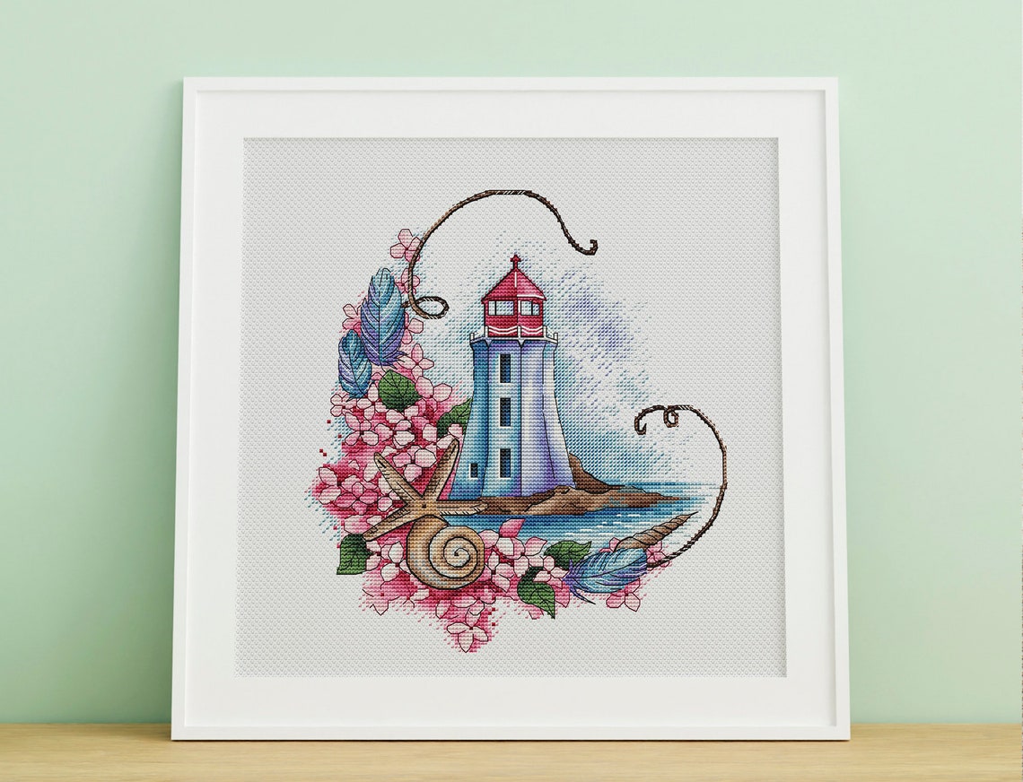 Lighthouse Cross Stitch Pattern PDF Instant Download Travel | Etsy