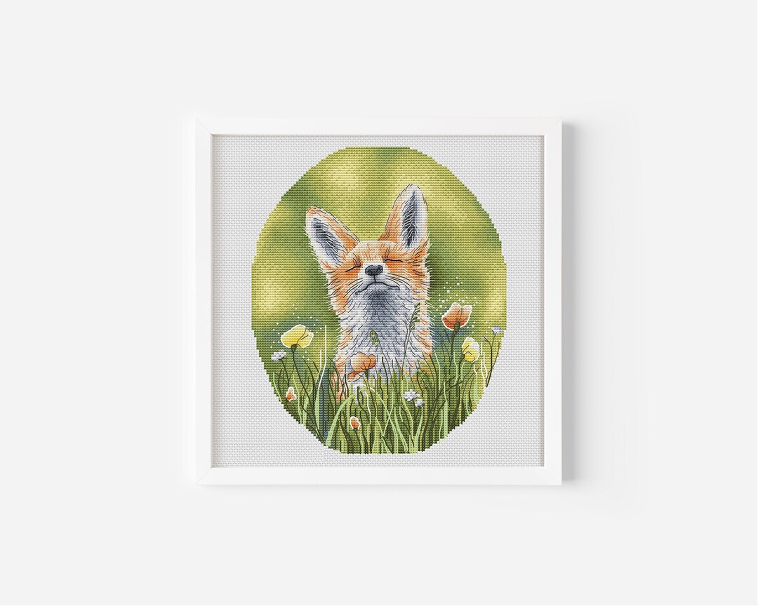 Fox Cross Stitch Pattern Instant Download PDF, Animal Cross Stitch ...