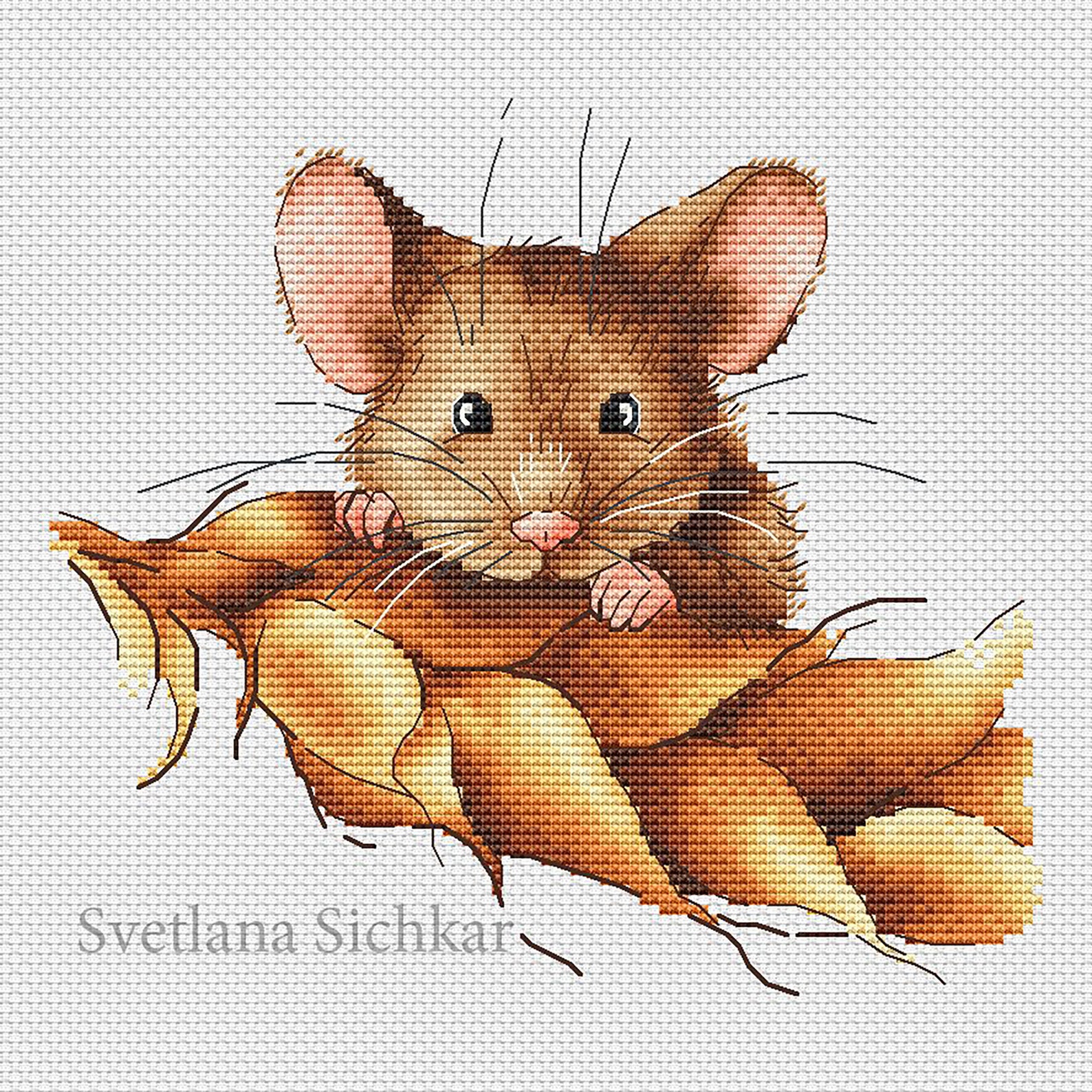 Mouse Cross Stitch Pattern PDF, Mice Cross Stitch, Corn Cross Stitch ...