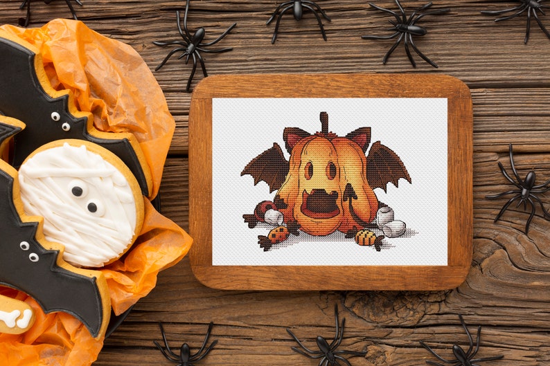 Halloween Cross Stitch Pattern, Halloween Embroidery, Horror Cross ...