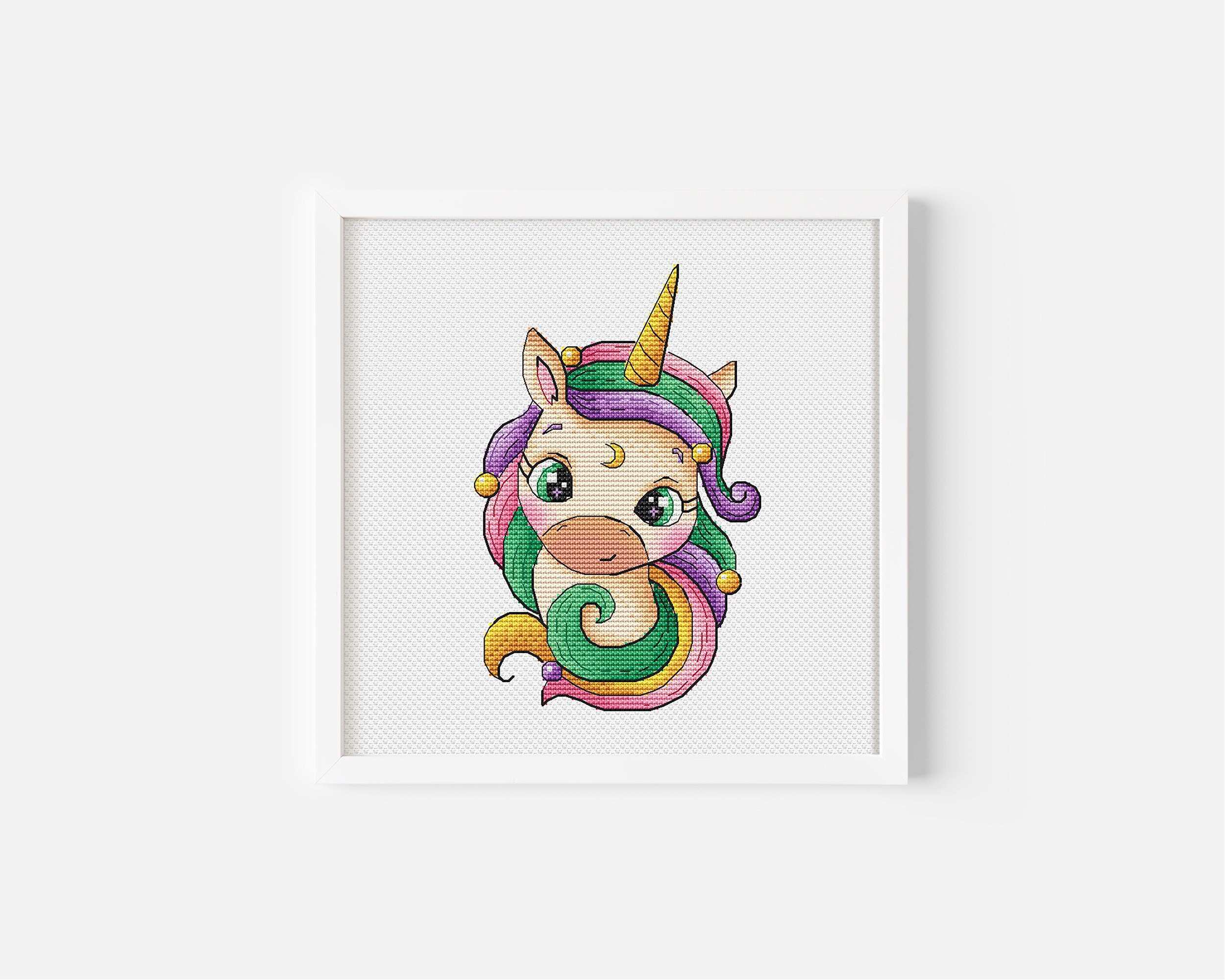 Unicorn Cross Stitch Pattern PDF Rainbow Unicorn Cross - Etsy