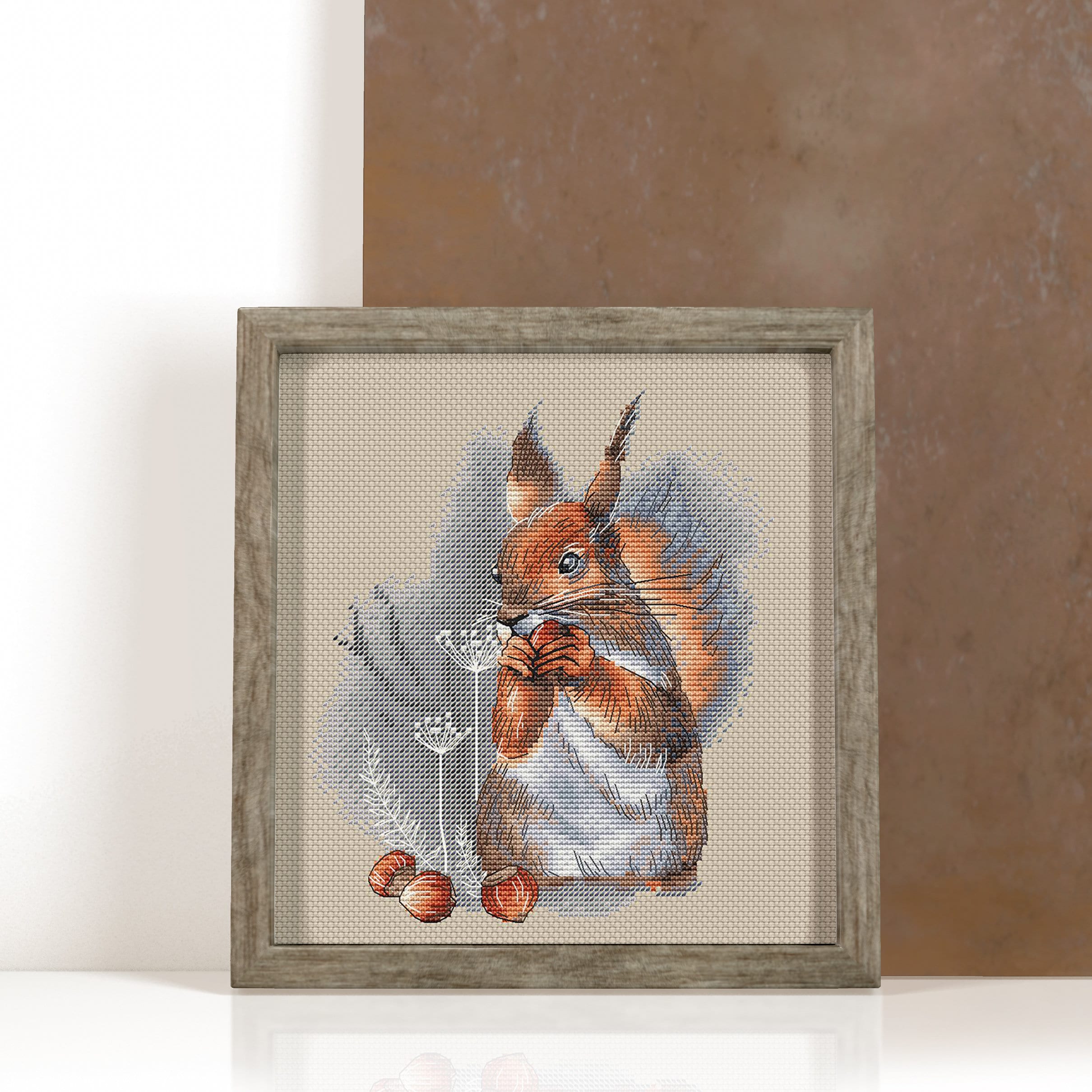 Squirrel Cross Stitch Pattern PDF Animal Counted Cross - Etsy