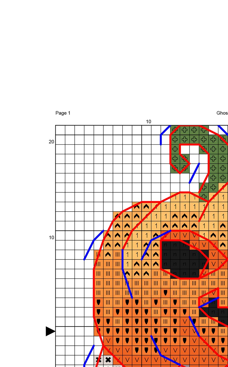 Ghost Cross Stitch Pattern PDF Instant Download Wraith Cross - Etsy