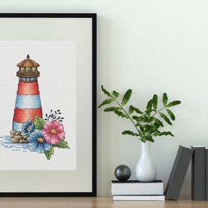 Lighthouse Cross Stitch Pattern PDF, Sea Cross Stitch Pattern, Travel ...