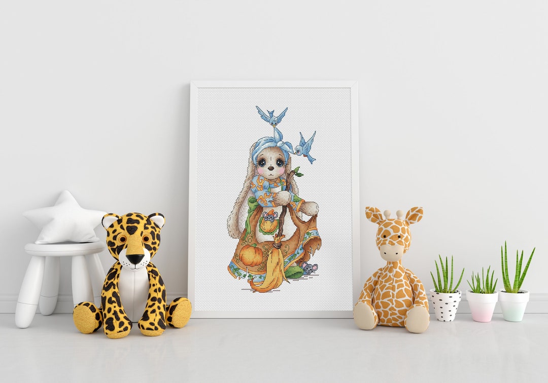 Magic Princess Cross Stitch Pattern PDF, Cinderella Hand Embroidery ...