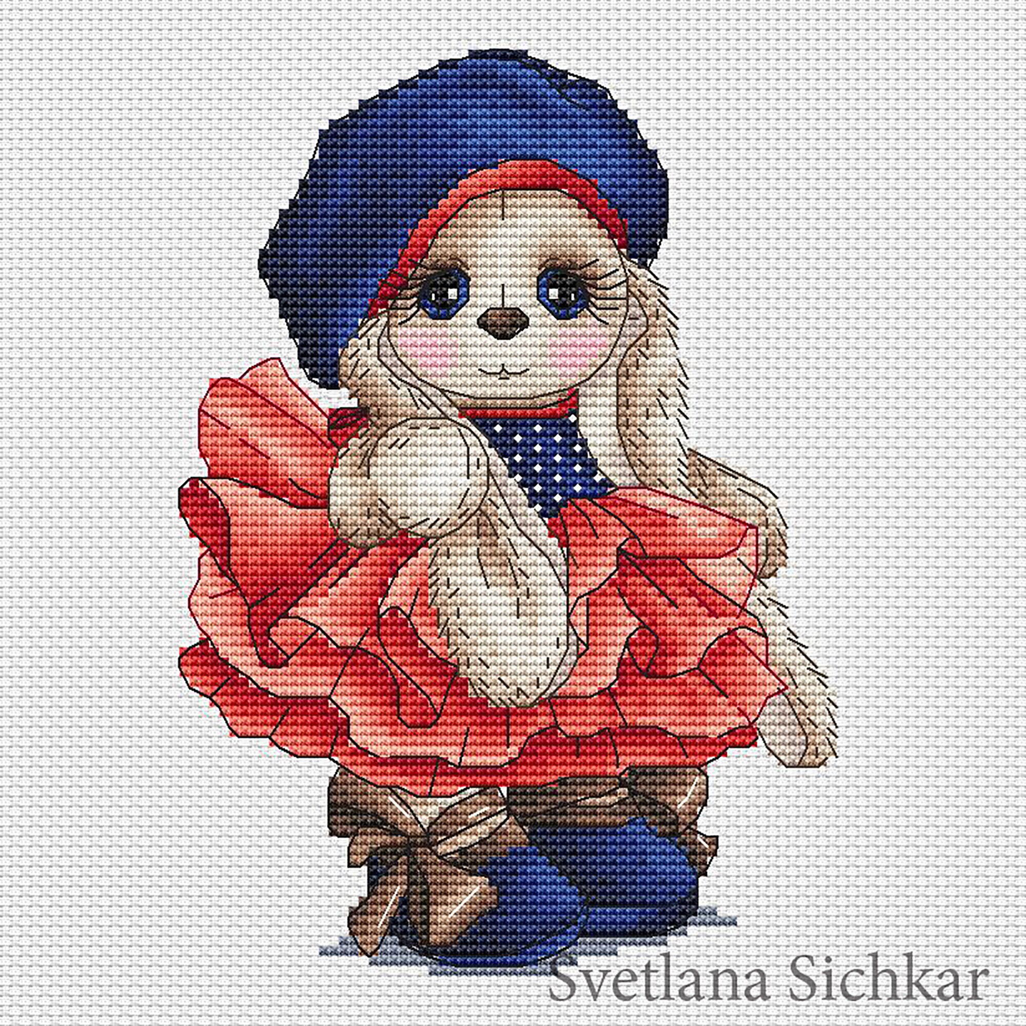 Bunny Cross Stitch Pattern PDF Instant Download Rabbit Cross - Etsy