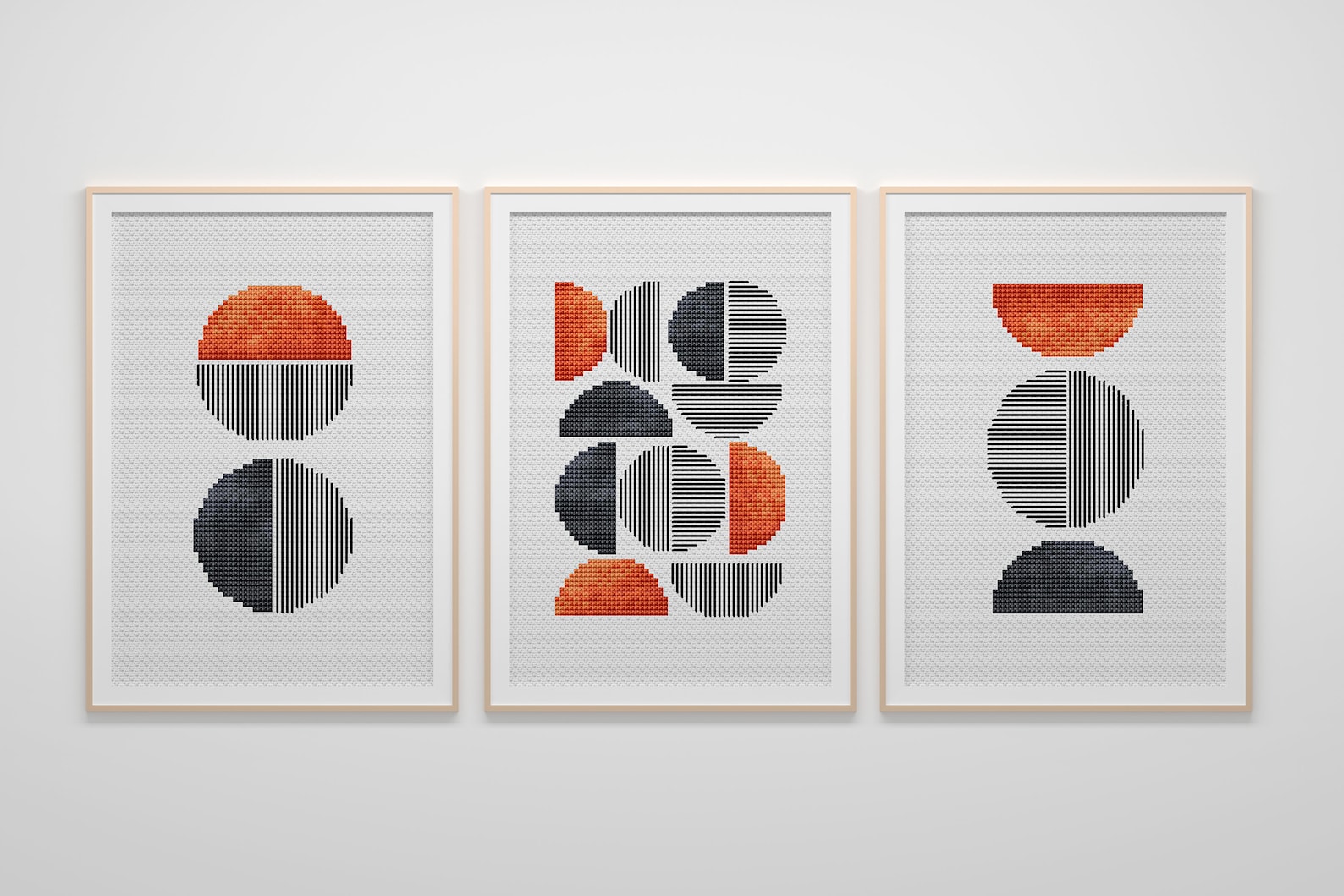 Abstract Cross Stitch, Boho Cross Stitch Pattern PDF, Geometric Cross ...