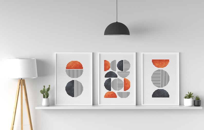 Abstract Cross Stitch, Boho Cross Stitch Pattern PDF, Geometric Cross ...