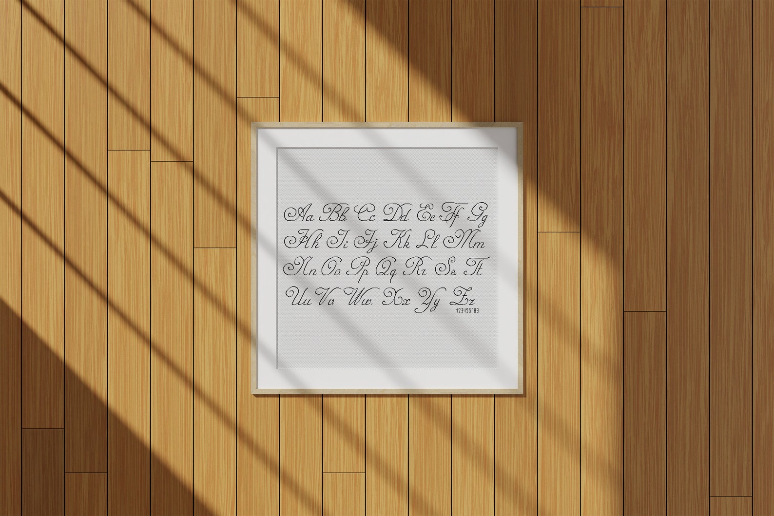 Calligraphy Alphabet Cross Stitch Pattern: Cursive Font Letters Chart ...