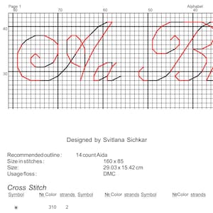 Alphabet Cross Stitch Calligraphy Embroidery Font Letters Cross Stitch ...