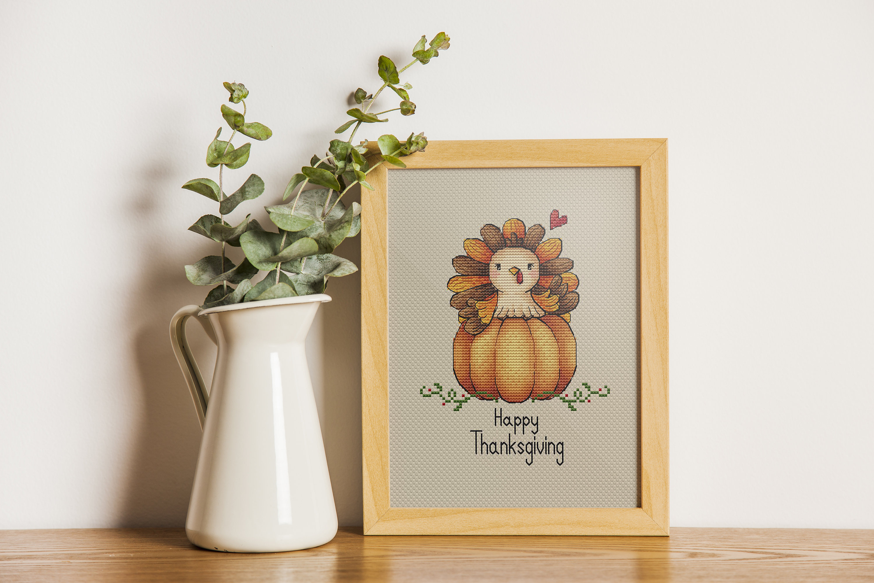 Thanksgiving Cross Stitch Pattern Turkey Cross Stitch Modern - Etsy