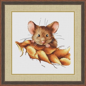 Mouse Cross Stitch Pattern PDF Mice Cross Stitch Corn Cross - Etsy
