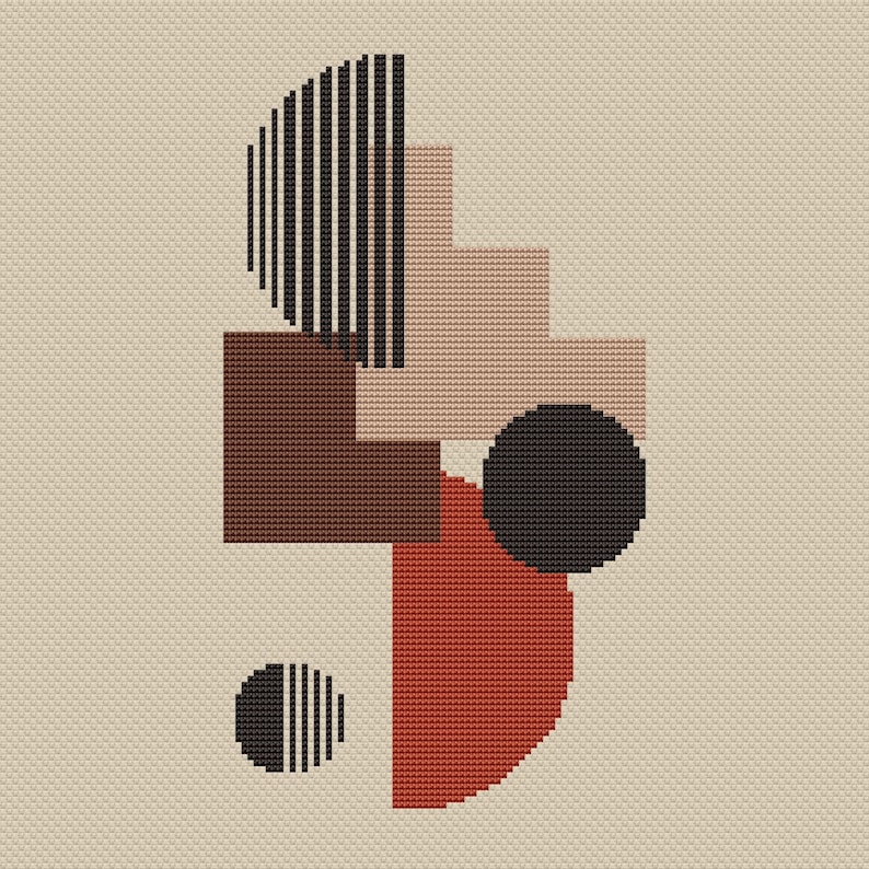 Set of 3 Modern Cross Stitch Pattern,geometric Cross Stitch Pattern ...