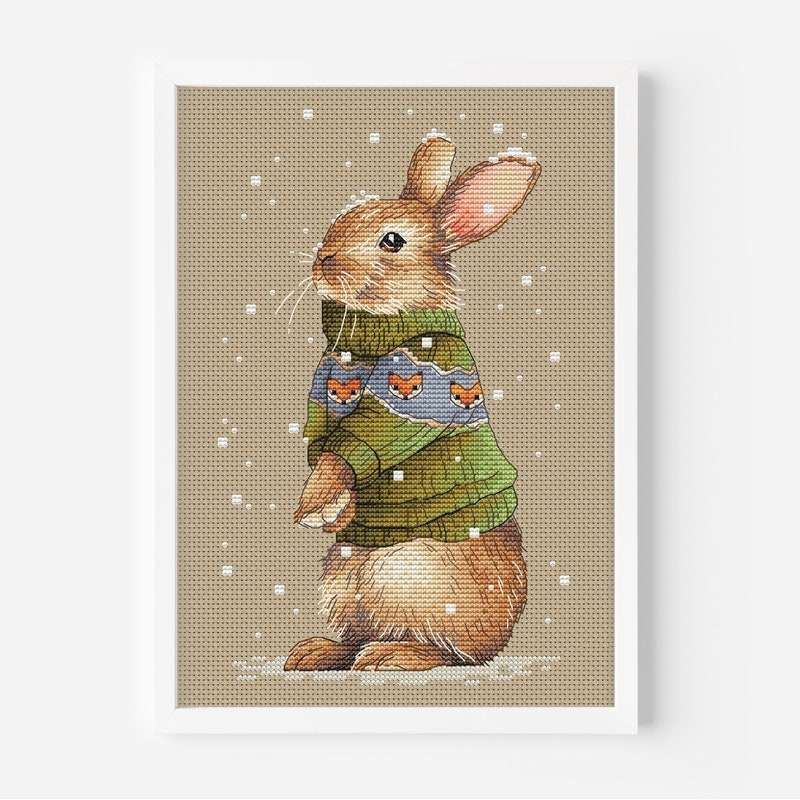 Rabbit Cross Stitch - Etsy