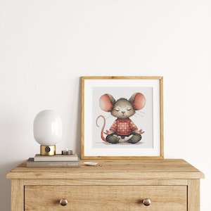 Yoga Mouse Cross Stitch Pattern, Relaxing Meditating Zen Master Gift ...